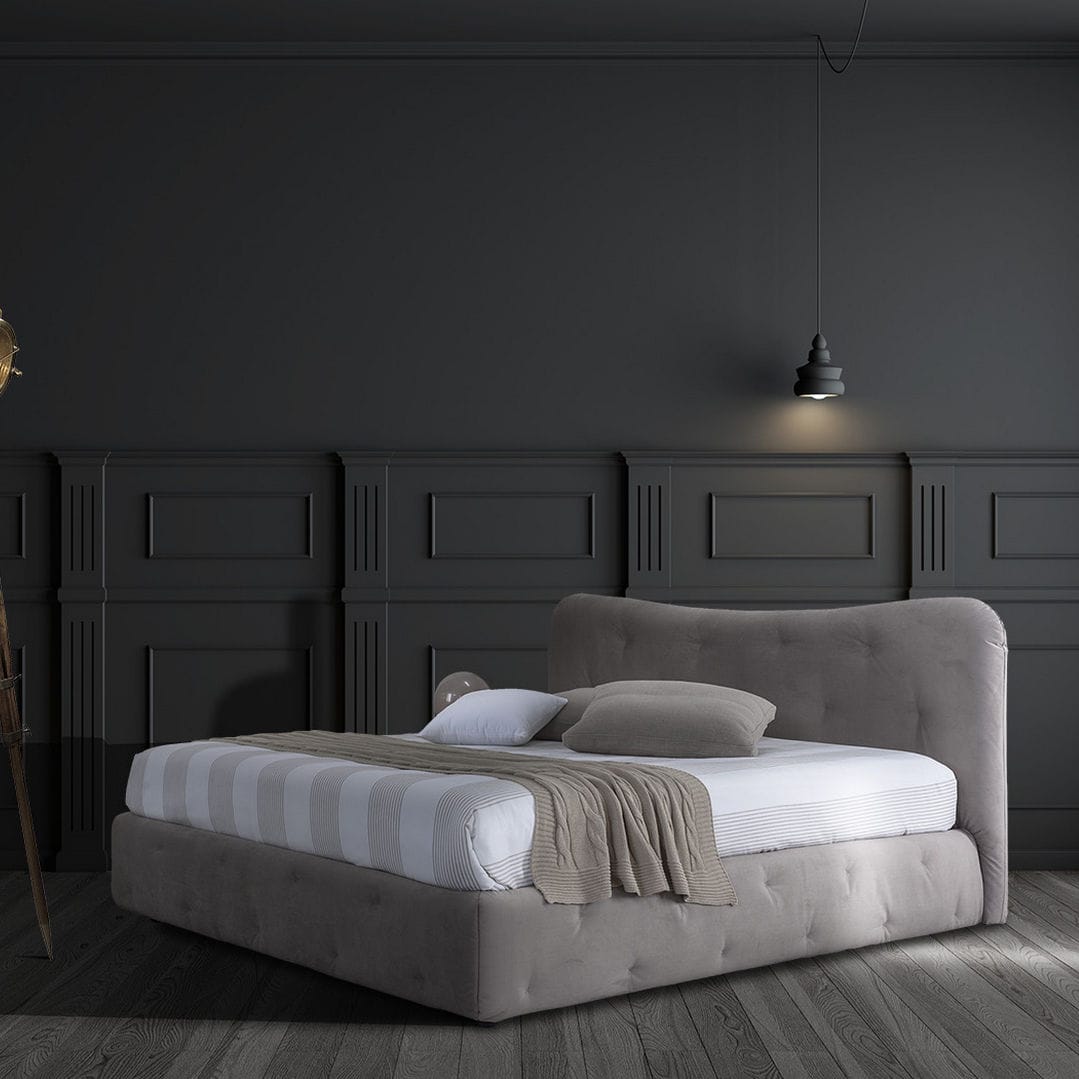 Double bed - BUBBLE - GIESSEGI - contemporary / upholstered / with ...