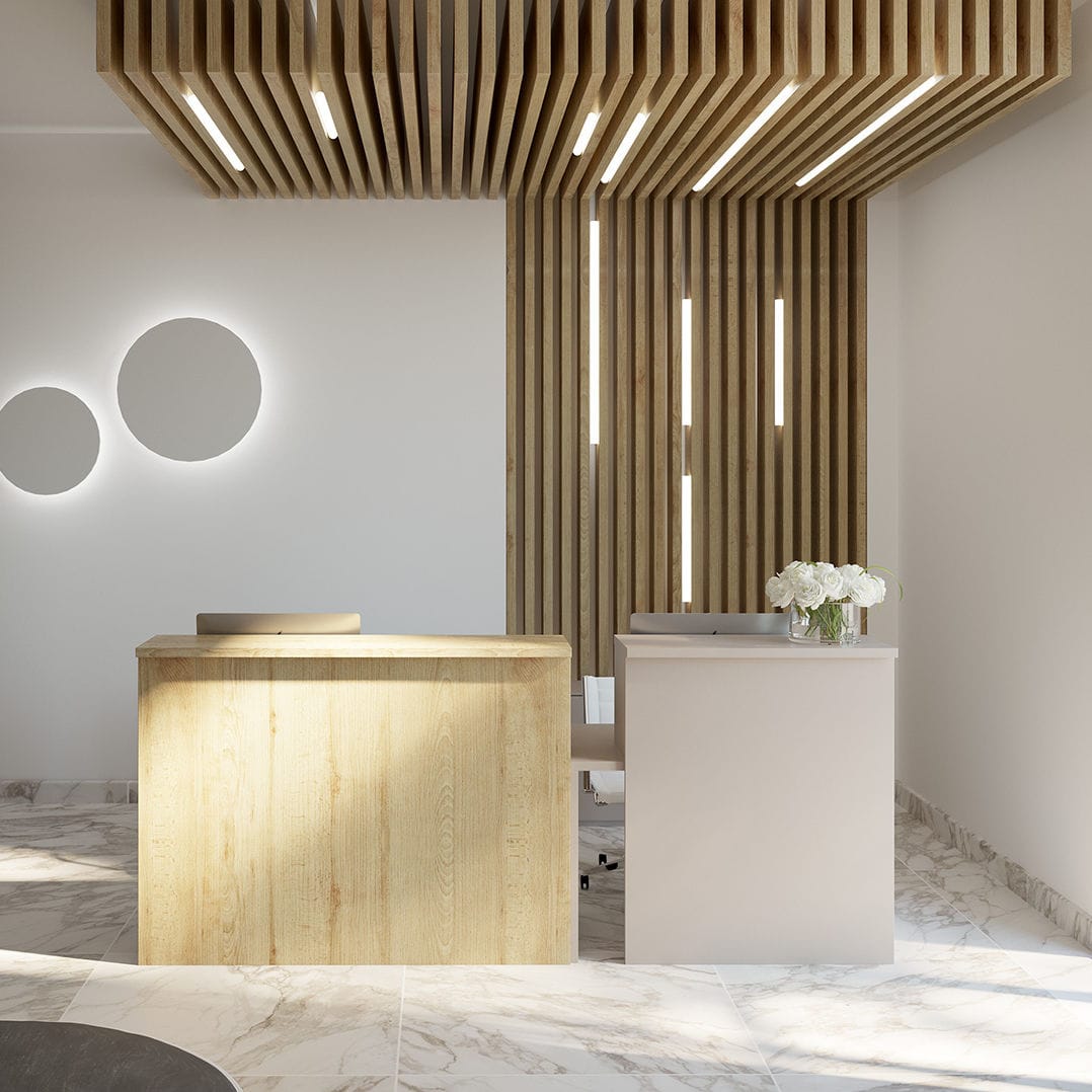 Melamine reception desk - OF 60 - GIESSEGI