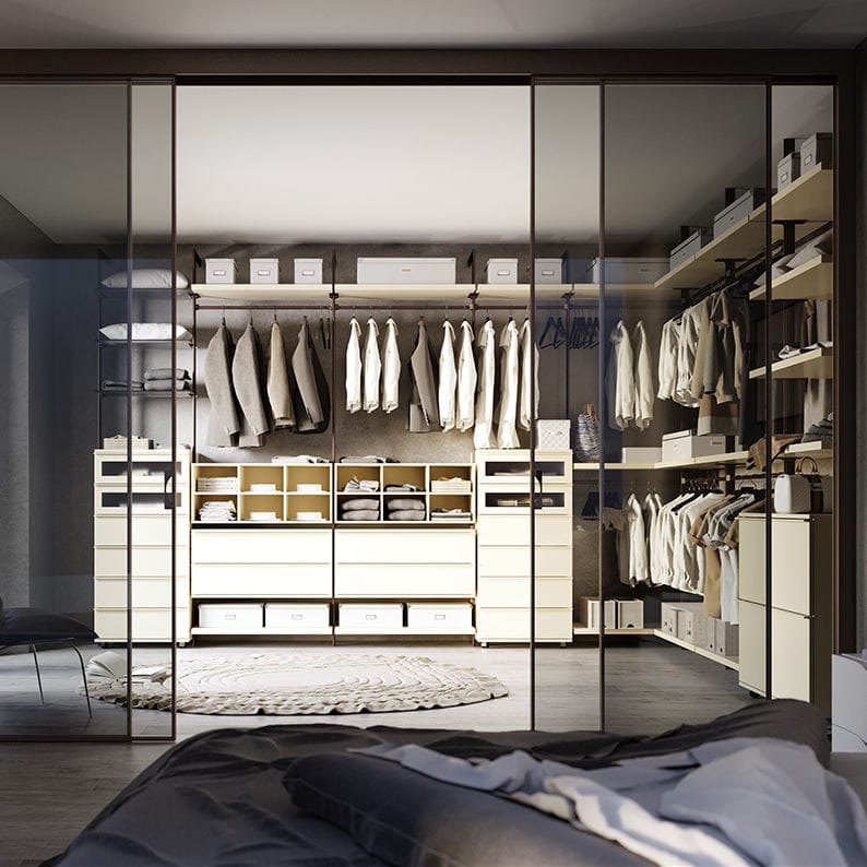 Corner walk-in wardrobe - 04 - GIESSEGI - contemporary / lacquered wood ...