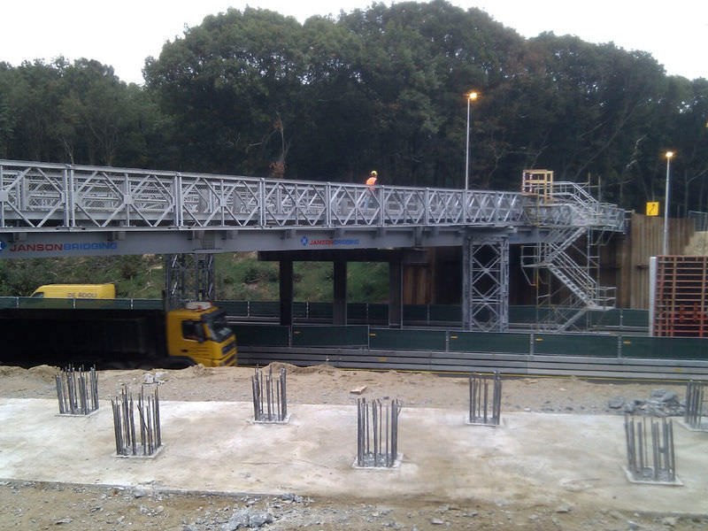 Truss pedestrian bridge - JPB - Janson Bridging - steel / modular ...