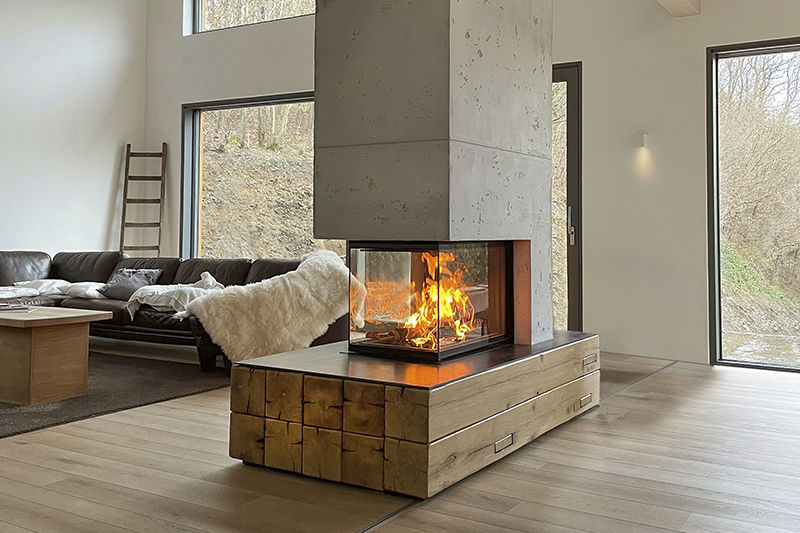 Wood Stove Room Divider Ideas