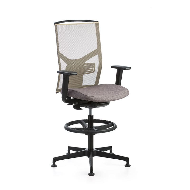 Mesh office stool - ATIKA - DILEOFFICE - metal base / on casters ...