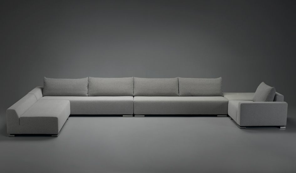 Modular sofa - MUUNDÓ - mminterier - contemporary / fabric / leather