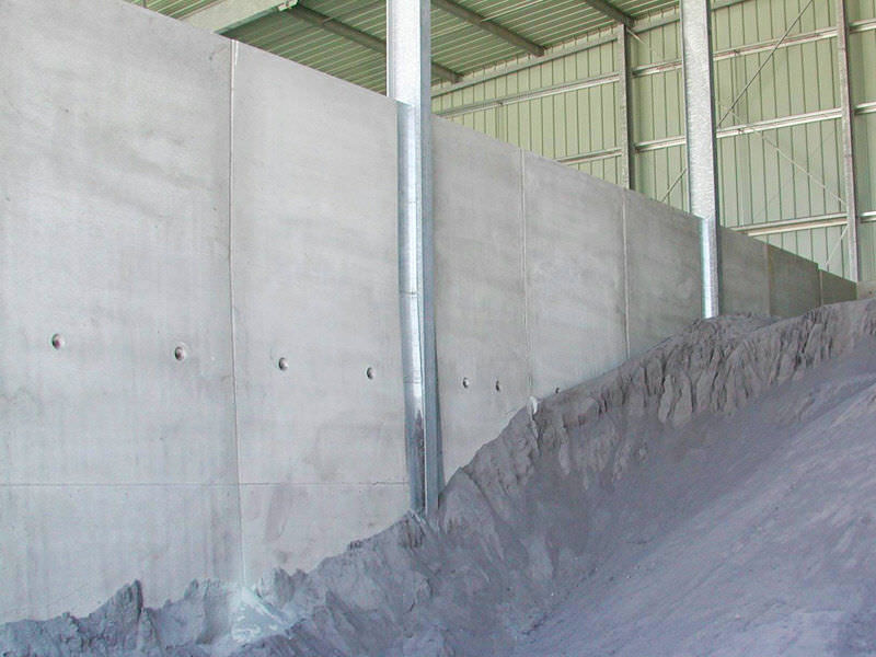 Reinforced concrete retaining wall - 6m - 8m - Chapsol - modular / prefab