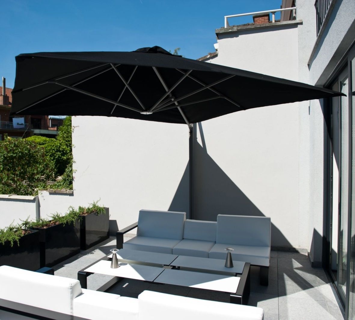 Wall-mounted parasol - P7 - PROSTOR - square / round / orientable