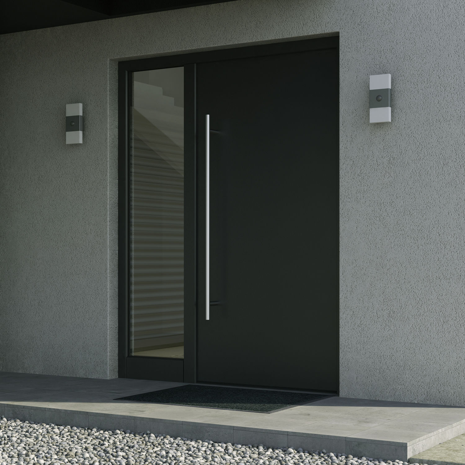 Entry door - D 65 - heroal - aluminum / swing / contemporary