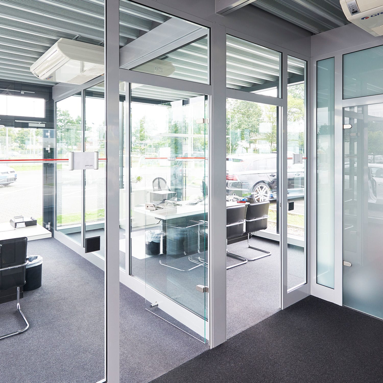 Aluminum window - W 50 C - heroal - fixed / for commercial buildings ...