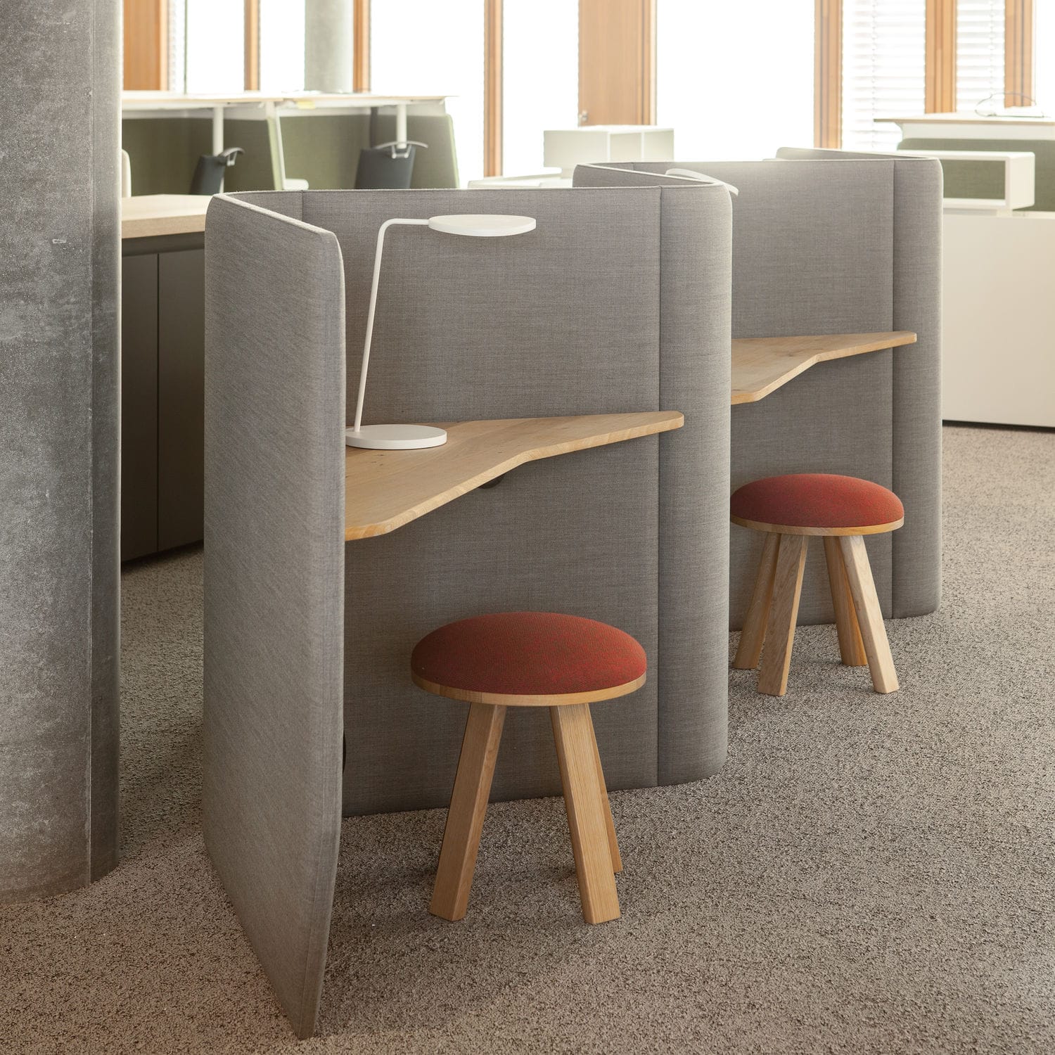 Floor-mounted office divider - BUZZIVILLE - BuzziSpace - free-standing ...