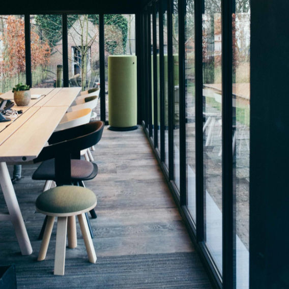 Traditional screen - BUZZITOTEM - BuzziSpace - fabric / foam / commercial