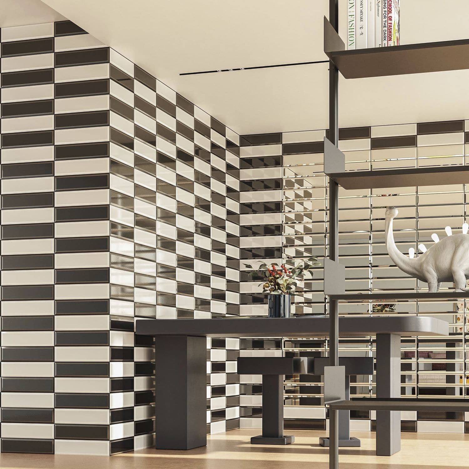 Ceramic tile - DIAMOND - Ceramica Bardelli - glass / high-gloss / 3D