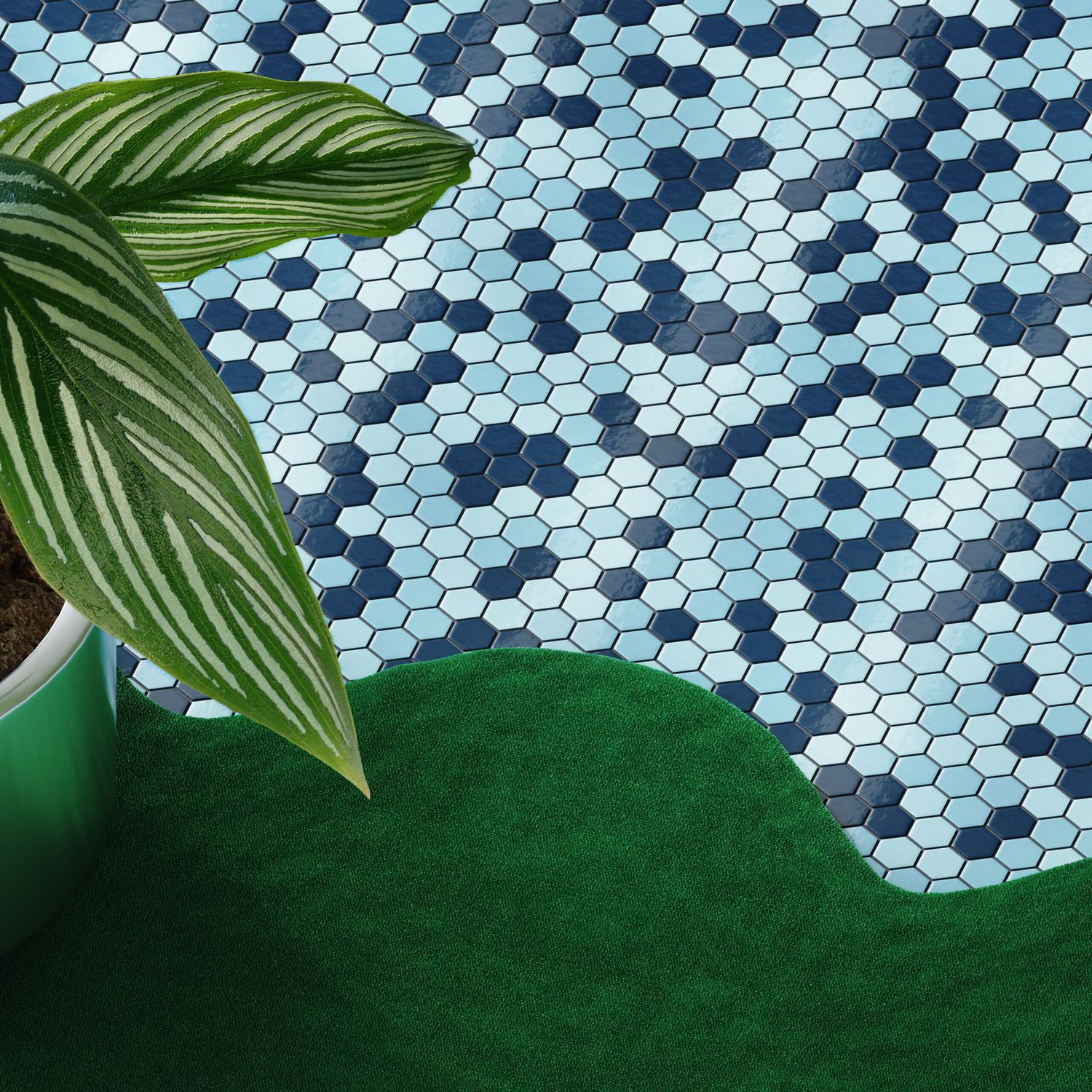 Porcelain stoneware mosaic tile - EDEN - Ceramica Bardelli - high-gloss ...