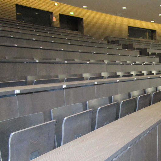 Contemporary auditorium seating - LECTURE - kleslo - metal / folding ...
