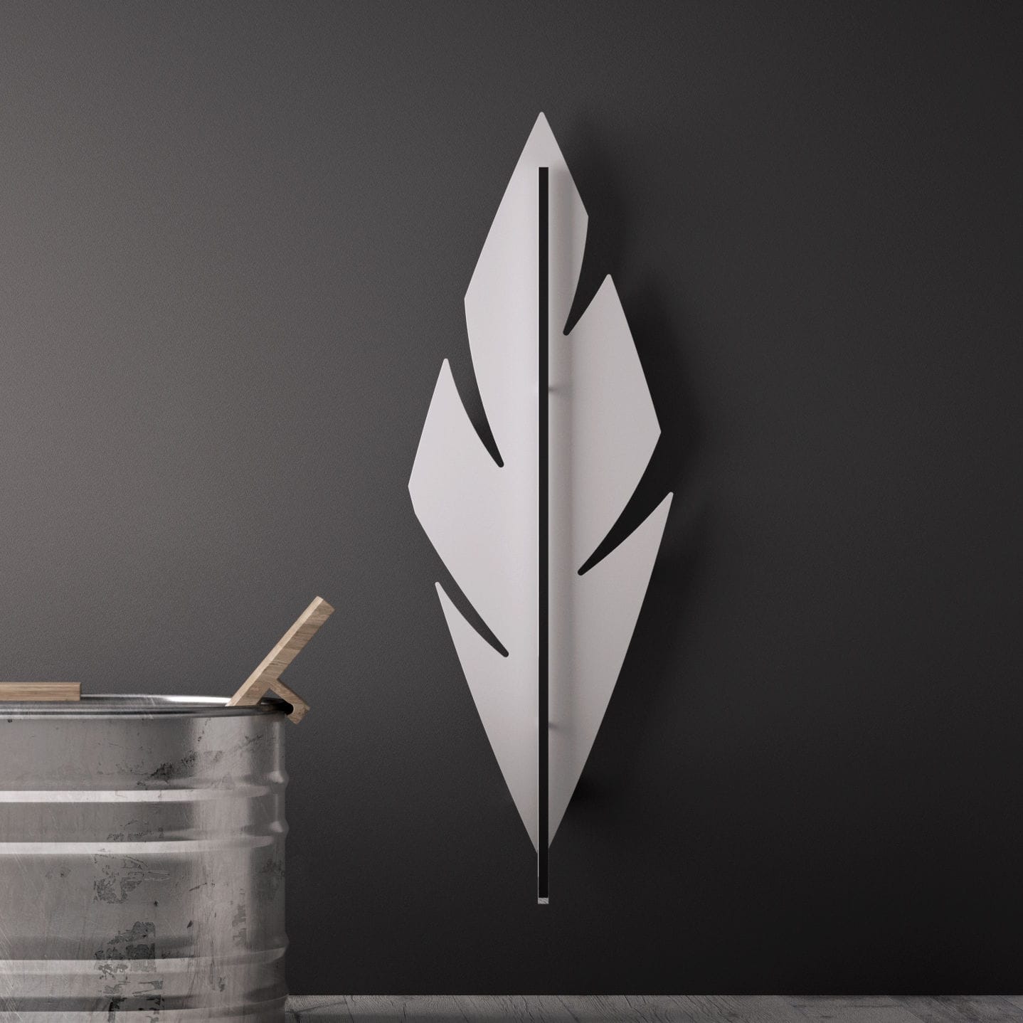 Hot water radiator - FEATHER - Hotech Design - electric / 501 w...750 w ...