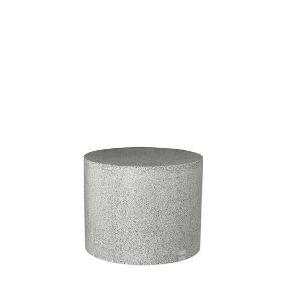 Contemporary stool - CIRCLE PUFF - Breinco - concrete / black / white