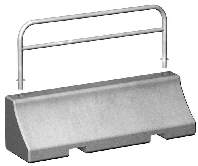 Concrete guard rail - BSP - GLS Prefabricados - galvanised steel / street