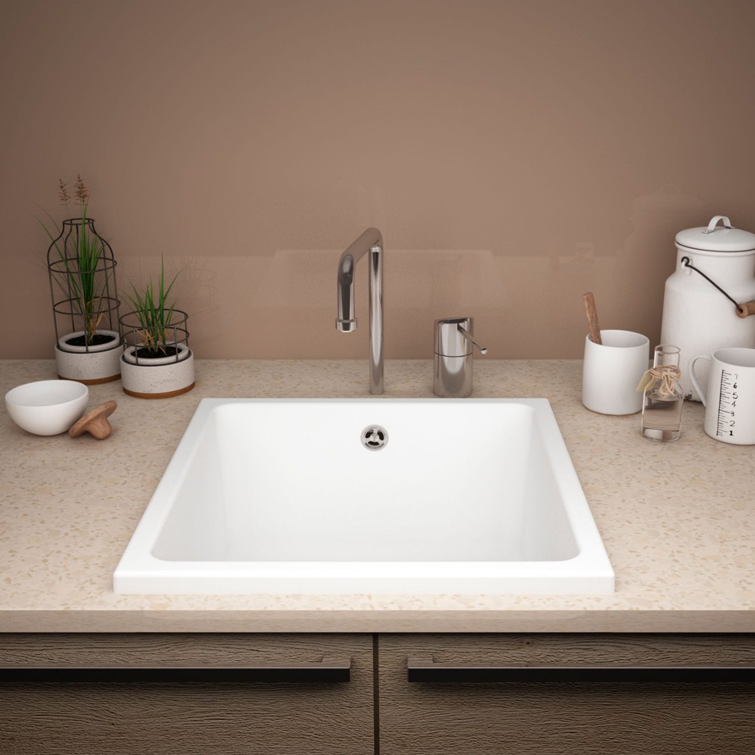 Single-bowl kitchen sink - PREMIER 450 - Mundilite - without drainboard ...