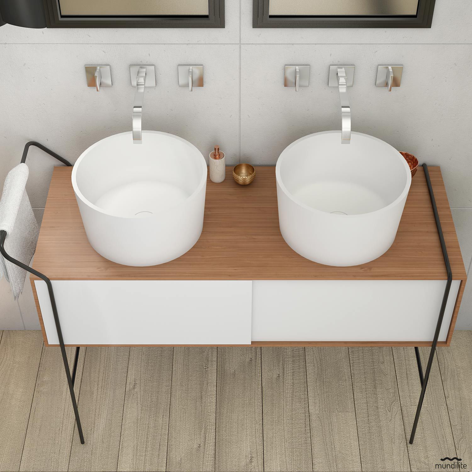 Countertop washbasin - SENO NOXPLUS - Mundilite - Solid Surface ...