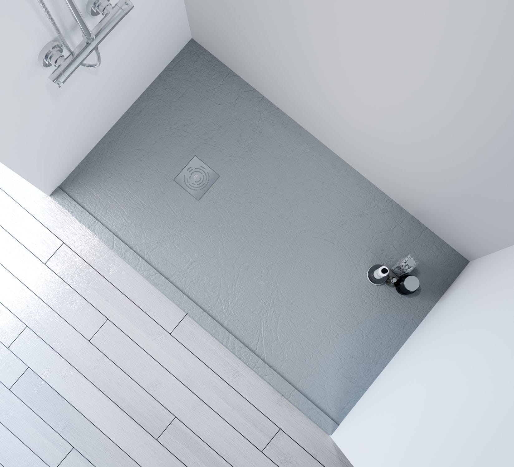 Rectangular shower base - MARCO A MEDIDA - Mundilite - above floor ...