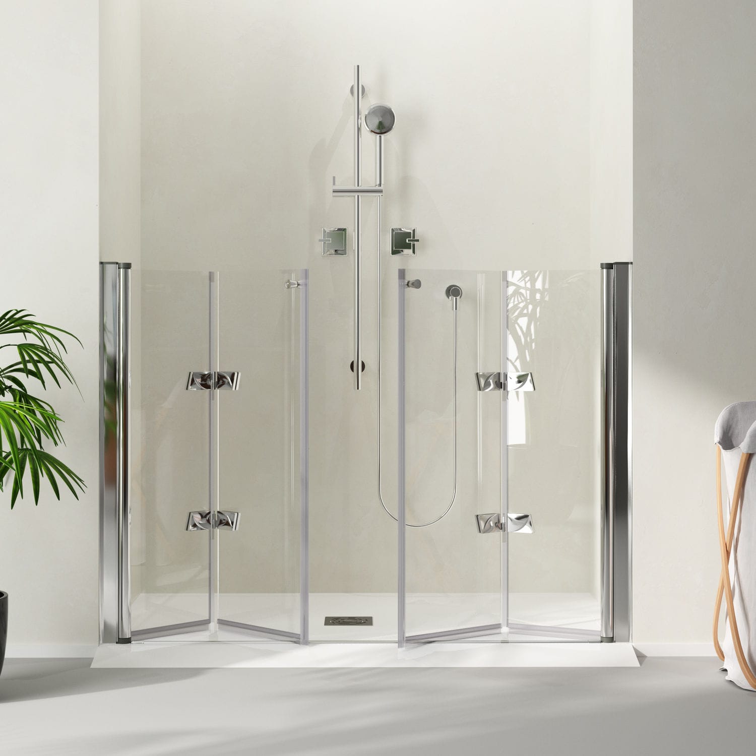 Pivoting shower screen - D-70 - Mundilite - rectangular / for alcoves ...