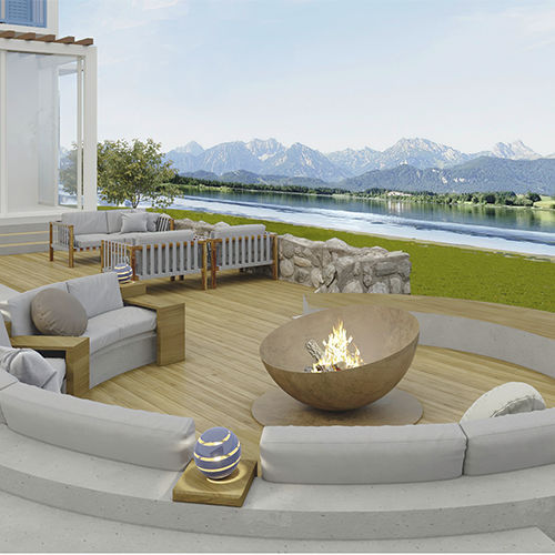 Wood-burning fire pit - SOLACE - Glammfire - steel