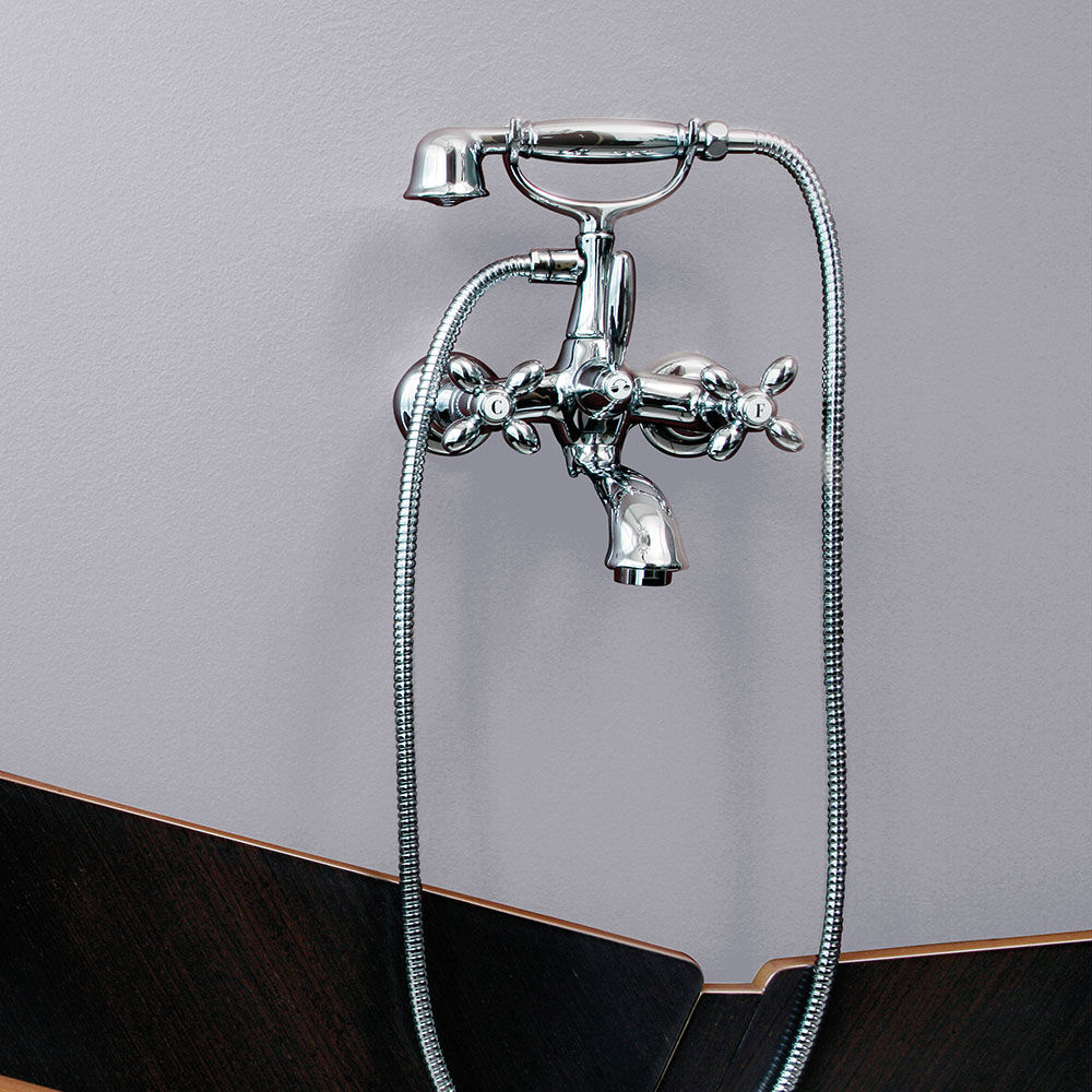 Double-handle bathtub mixer tap - F5004 - Fima Carlo Frattini - wall ...