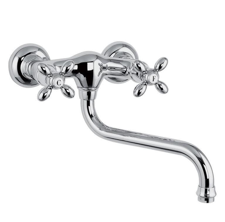 Wall-mounted mixer tap - F5006 - Fima Carlo Frattini - chromed metal ...