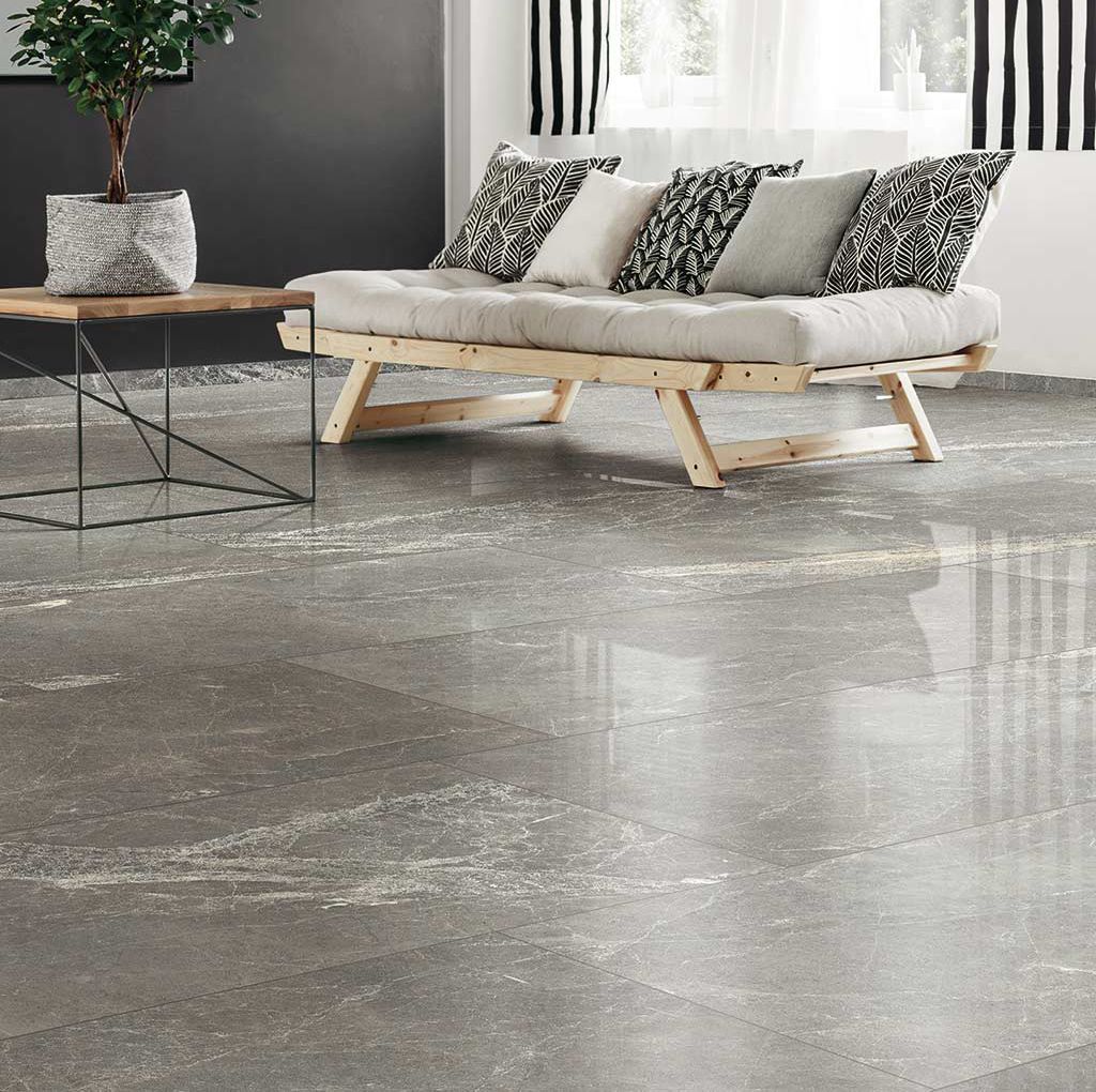 Porcelain stoneware tile - EXALT : GRAY LACE - Cerim - polished / matte ...