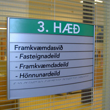 Wall-mounted signboard - D11 / D11U - Vista System - PVC / acrylic ...