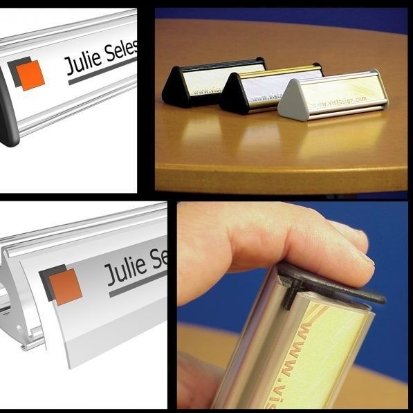 Countertop signage plate - TS30 - Vista System - metal / indoor