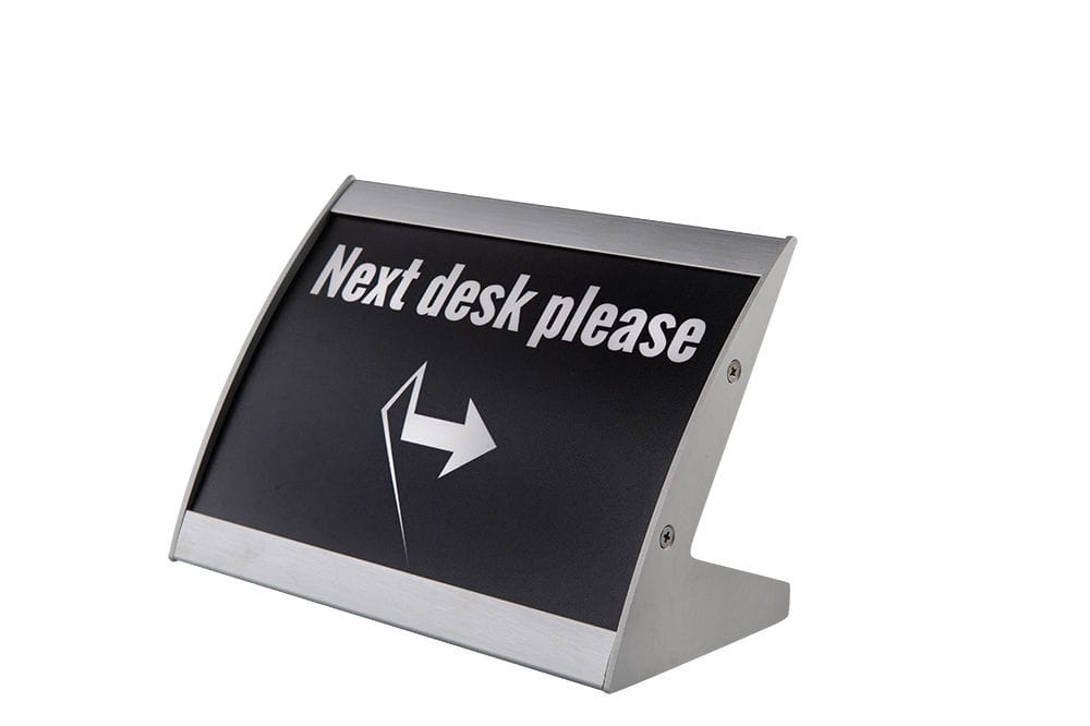 Table signage plate - T11 - Vista System - aluminum / indoor