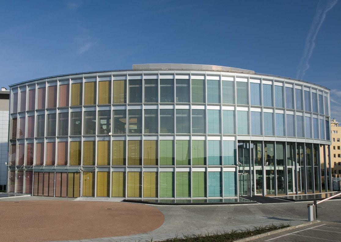 Prefab building - CREATIVE - ASTRON - modular / galvanized steel / glass