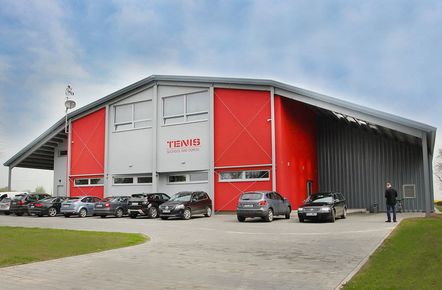 Prefab building - TENNIS HALL - ASTRON - modular / galvanized steel ...