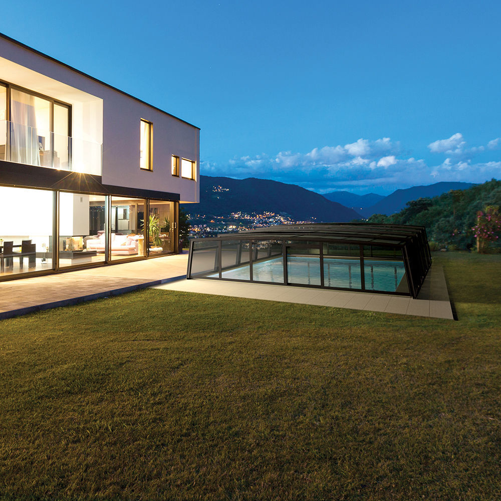 Mid-high swimming pool enclosure - R-DESIGN HIGH ENCLOSURE - Azenco ...