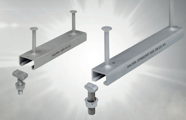 Steel fastening system - HZA DYNAGRIP - HALFEN - for facade covering / for curtain wall / interior