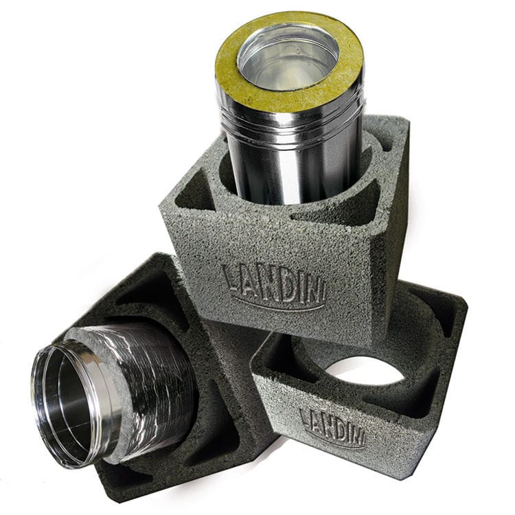 Clay smoke flue - LANDINI - concrete