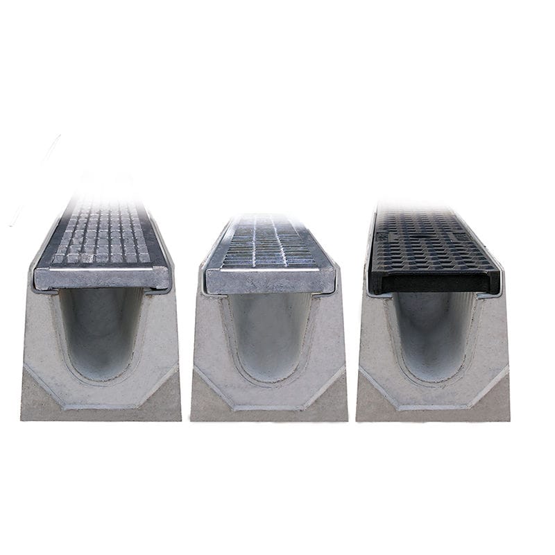 Drainage channel with grating - LANDINI - prestressed concrete ...