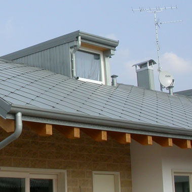 Zinc-titanium roof gutter - MAZZONETTO - semicircular