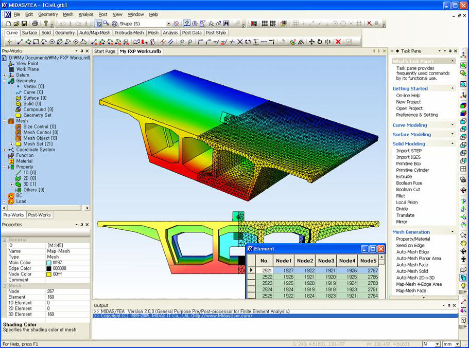 Computer aided Engineering Software MIDAS FEA MIDASIT For