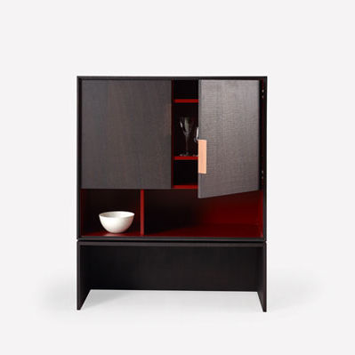 Contemporary bar cabinet - LAPPA - HMD Furniture - walnut / oak / ebony
