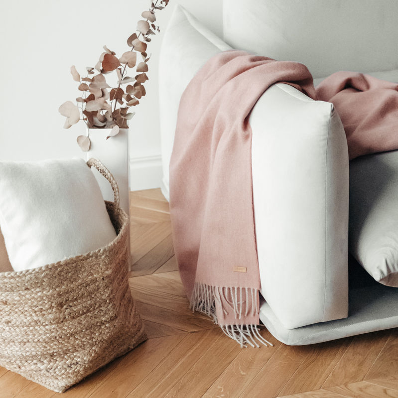 Alpaca-wool lap robe - EXCLUSIVE FISHBONE - ALPAKA