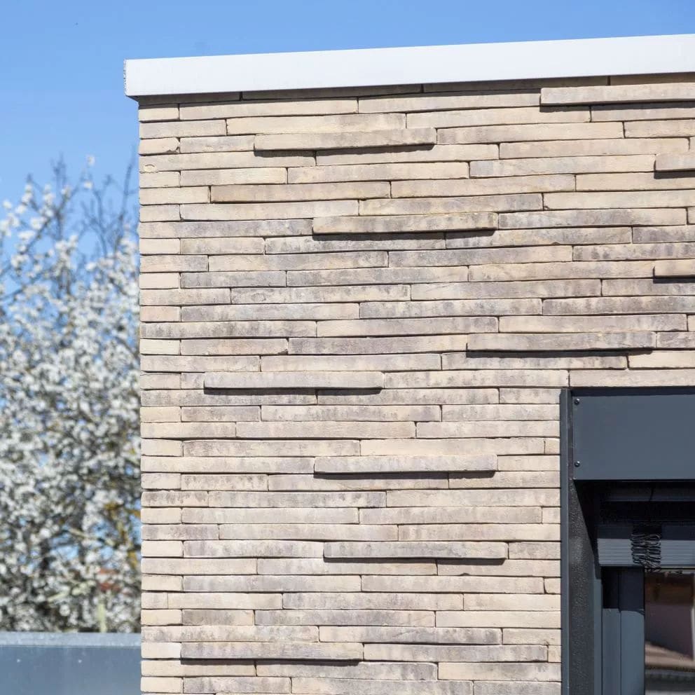 Clay cladding brick - MAAX - TERREAL - for facade / glued / contemporary