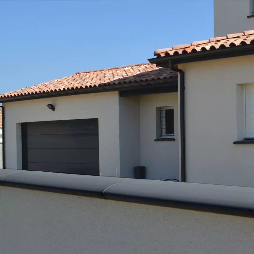 Clay wall coping - CH0 Series - TERREAL - double-slope / maintenance-free