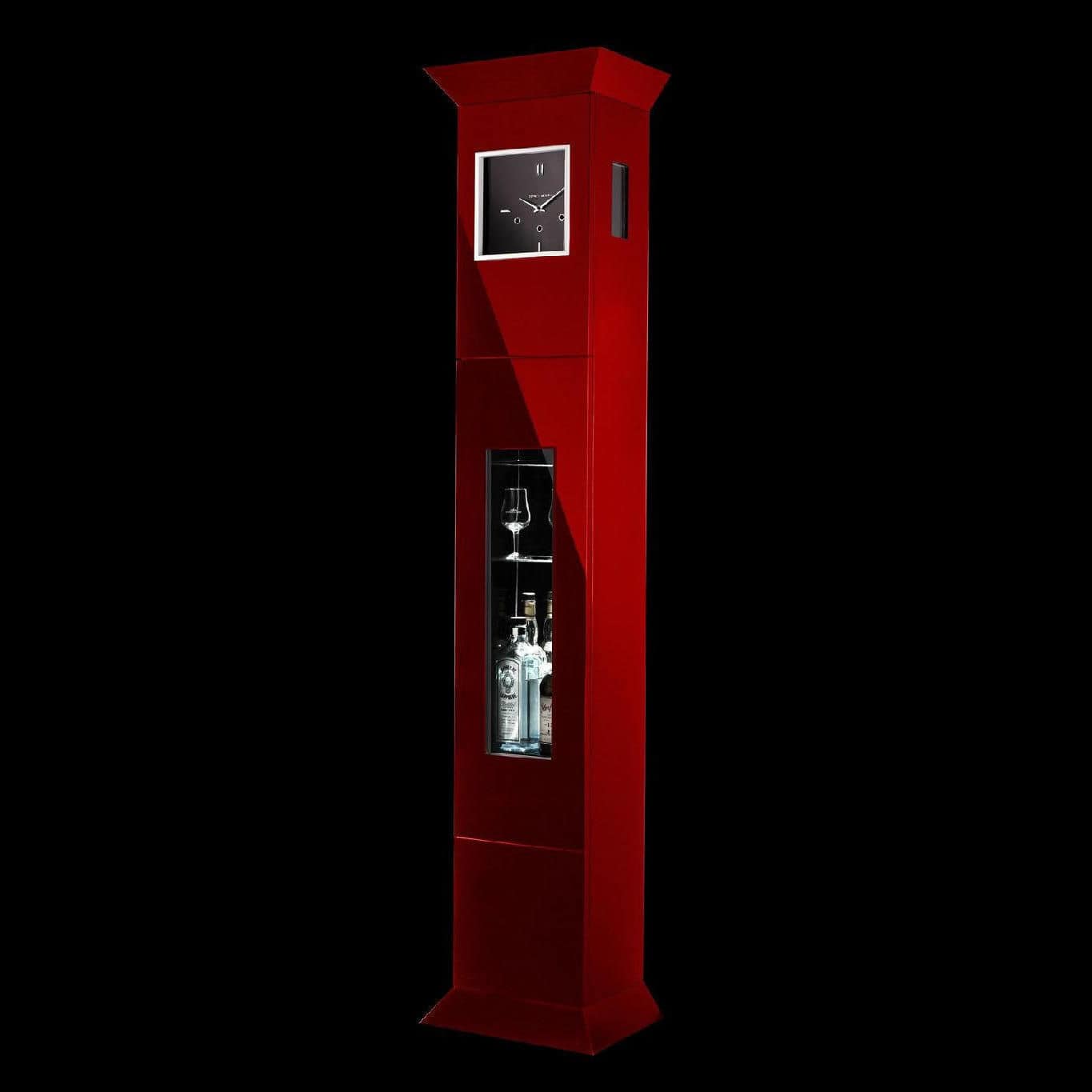 Bar cabinet with integrated clock - AVANTGARDE - ZEITCRAFT - for office ...