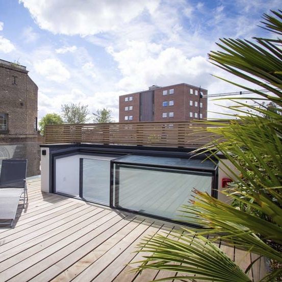 Rooftop access hatch - THREE WALL BOX - Glazing Vision - square ...