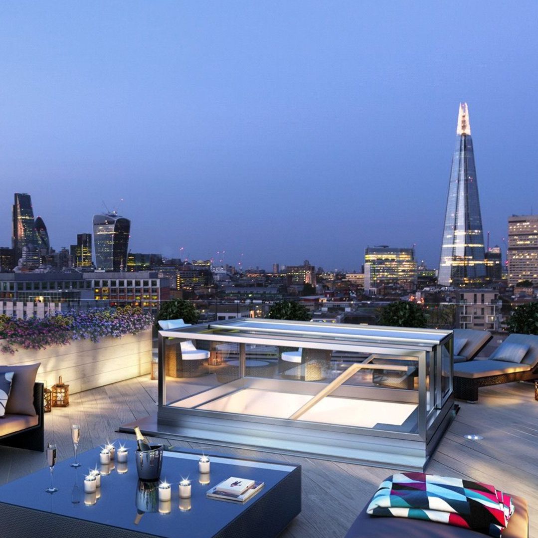 Rooftop access hatch - FREESTANDING BOX - Glazing Vision - rectangular ...