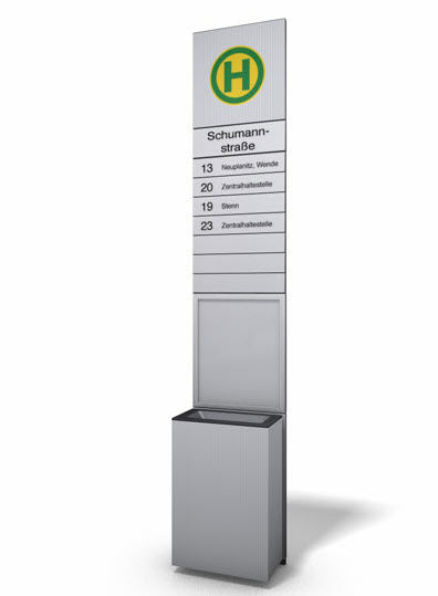Outdoor display panel - BUS STOP - Wall AG - metal