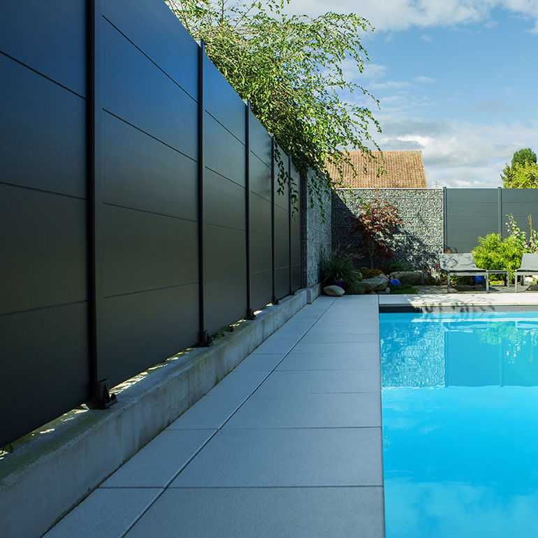 Screening fence - TELLEN-KARANTAN - Kostum - louvered / garden / aluminum