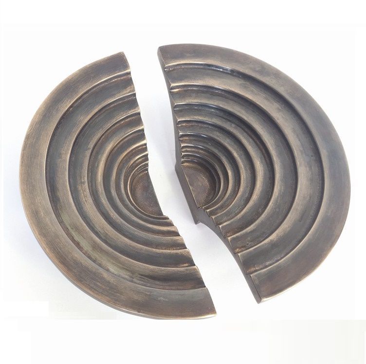 Door pull handle - DECO D - Philip Watts Design - brass / aluminum / bronze