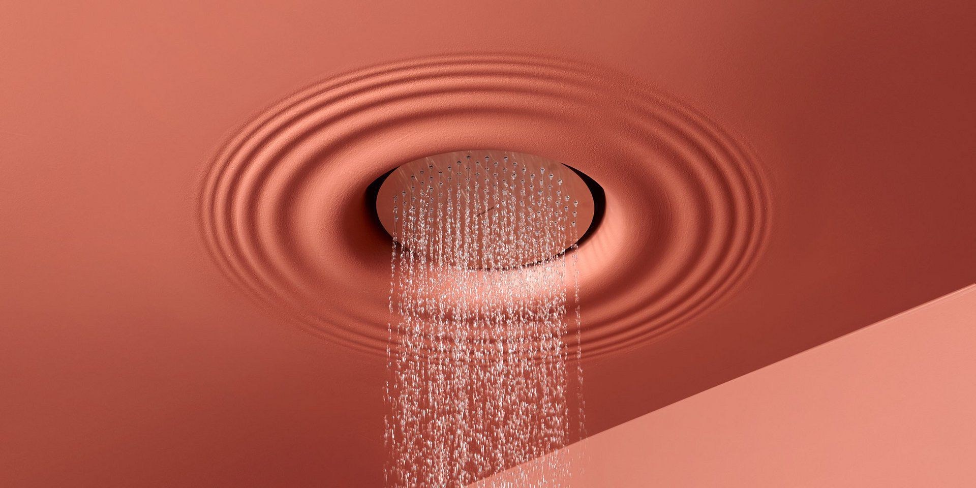 Ceiling-mounted shower head - RAINDROP - ANTONIO LUPI - round / rain