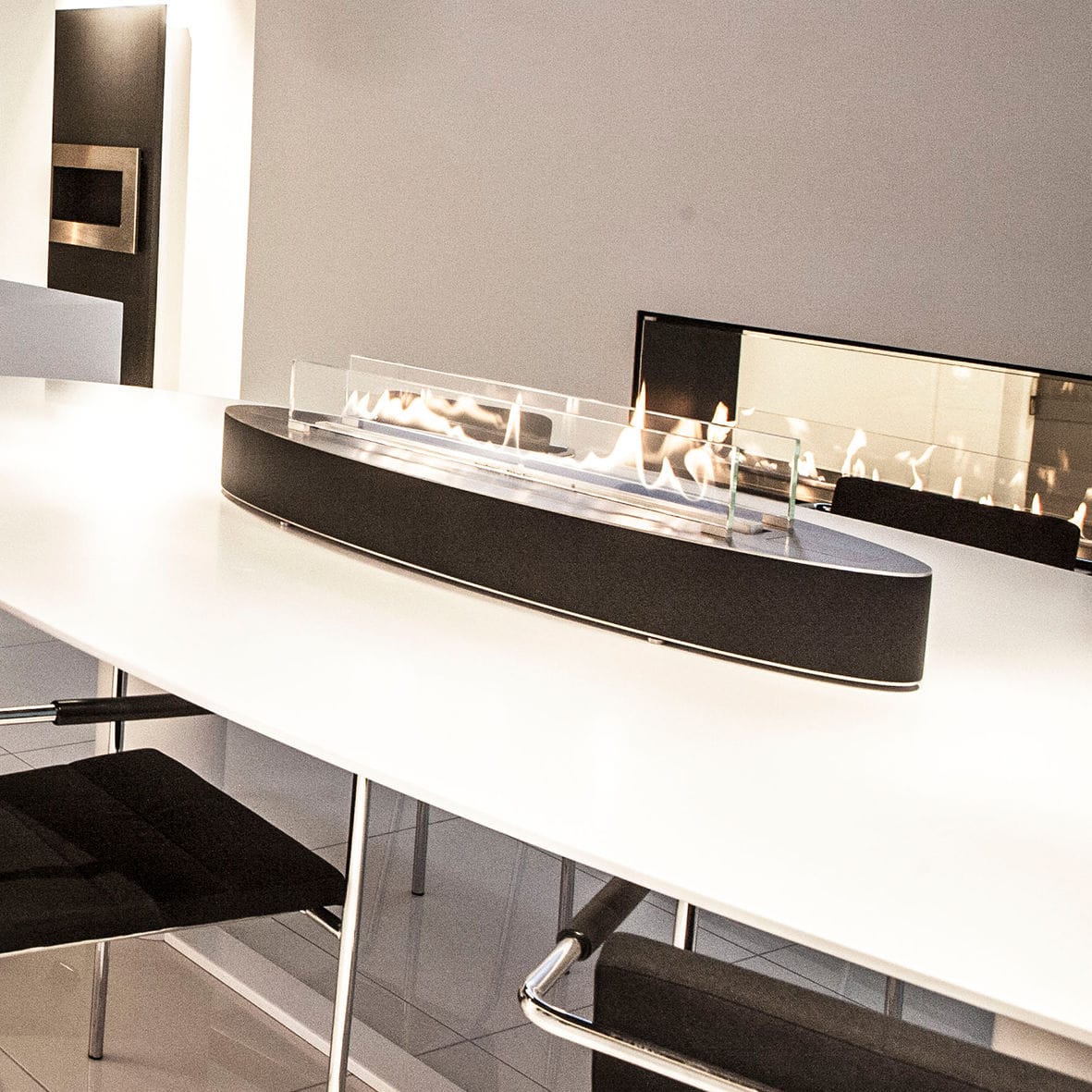 Bioethanol fireplace - DENVER ELLIPSE - Decoflame - free-standing ...